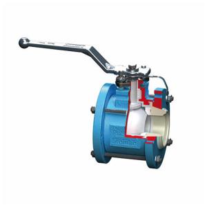 Quality High Precision Stainless Steel Valves Lined Ball Valve Blue Color AKH7-KP for sale