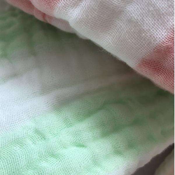 Quality Infants Grade Crepe Swaddle Gauze Fabric Three Layer Keep Warm for sale