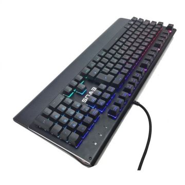Quality Ultra Slim LED Backlit Rainbow Wired Computer Keyboard And Mouse Spill Resistant for sale