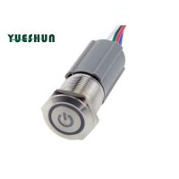 Quality Pigtail Connetor Led 19MM IP65 SS Push Button Switch for sale