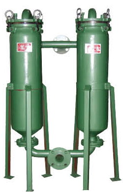 Quality Industrial Bags Duplex Pressure Filters Pressure 0.4MPA Used Extile Chemicals , Edible oil for sale