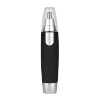 Quality 2.8*13.2cm Black Silver Bullet-Shaped Nose Trimmer Ear Nose Hair Shaver NZ-828 for sale