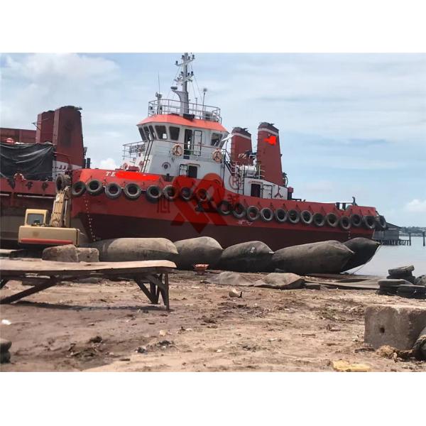 Quality Cylindrical Ship Launching Airbags , Safety Lifting Boat Recovery Airbags for sale