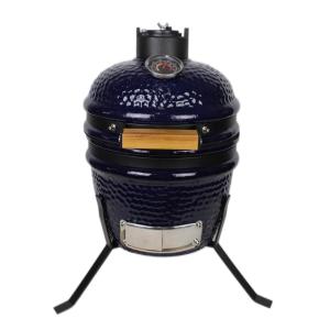 Quality Ceramic 13 Inch Kamado Grill Outdoor Charcoal Navy Color 32cm for sale