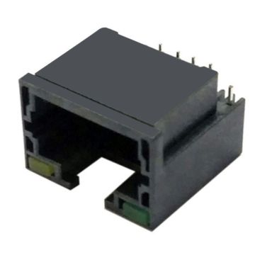 Quality Rj45 8p8c Connector Pcb Jack Leds Apptional Sink Plate Type Rj45 8pin Connector for sale