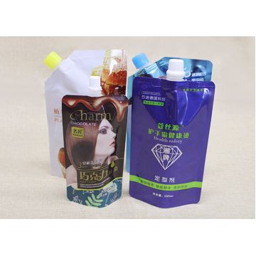 Quality Customize Handle Plastic Doypack Liquid Nozzle Spout Bags For Laundry Detergent for sale