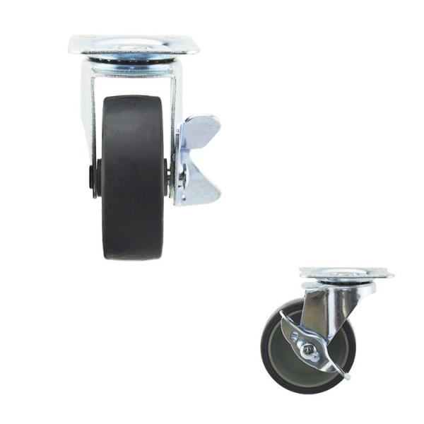 Quality Thermoplastic Rubber Wheel Light Duty Casters 50kg Load Capacity for sale
