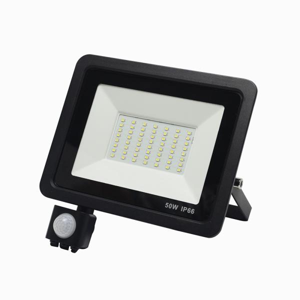 Quality 50 Watt 4500lm Ultra Thin LED Flood Light With PIR Motion Sensor ODM for sale