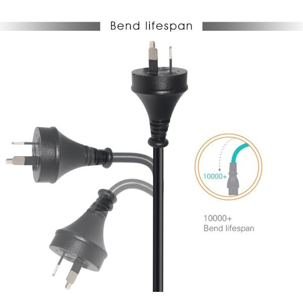 Quality SAA Certified AU Plug to IEC C5 Power Cord 1.8m Black for sale