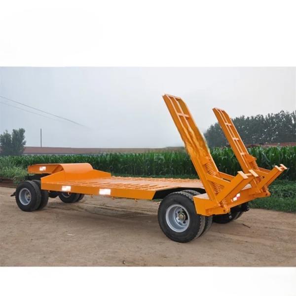 Quality Hydraulic Ramp System Low Bed Draw Bar Full Trailer For Sale for sale