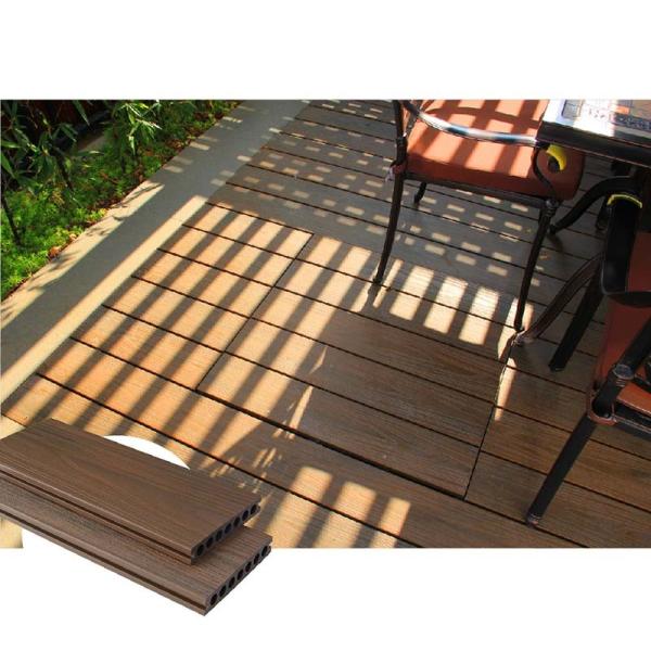 Quality 140x23mm Anti Rot Composite Outdoor Decking Boards Dark Teak High Strength for sale