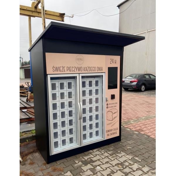 Quality Custom Cooling Locker 24H Outdoor Bread Vending Machine with Card Reader Payment for sale