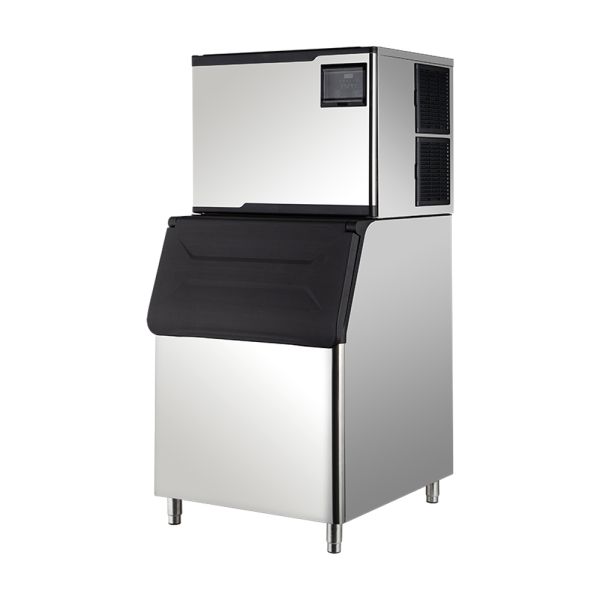 Quality Air Cooled Commecial Cube Ice Making Machine with Intelligent Machanical Control System and Large Capacity Ice Bin for sale