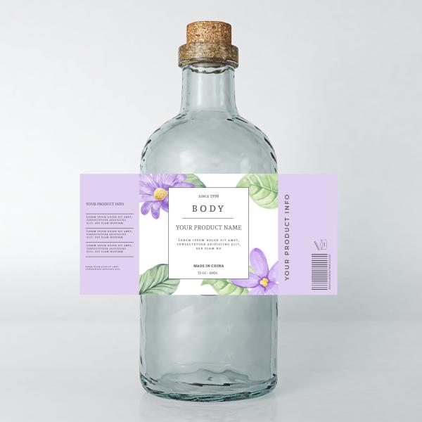 Quality Customizable Glossy Bottle Label Waterproof Beverage Label Printing for sale