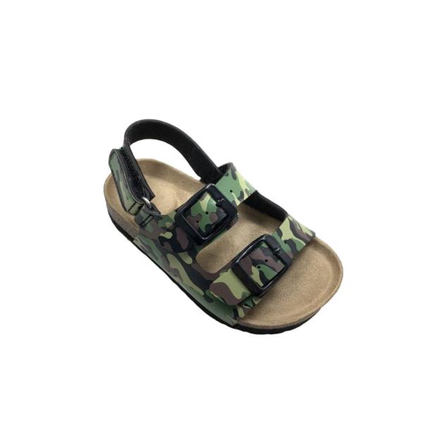 Quality Fashion Camouflage Double Buckle Footbed Sandals for sale