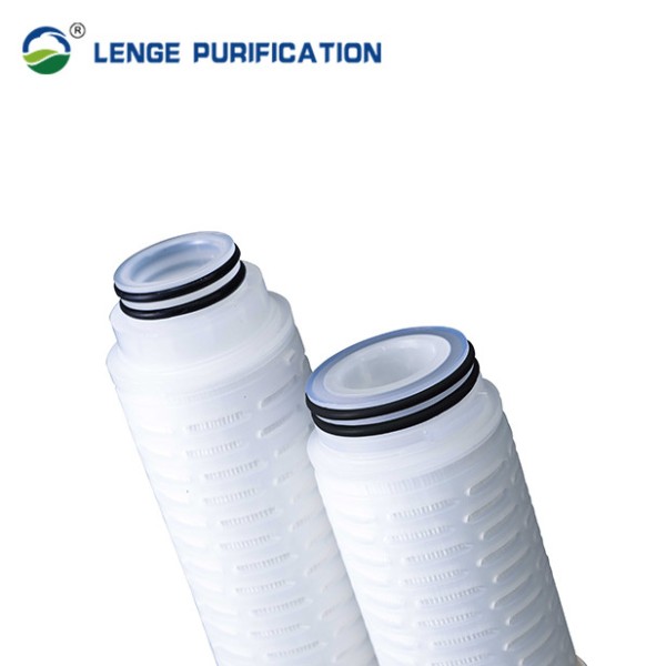 Quality 222 Fin PFA Pleated Filter Cartridge With Perfluorinated Flat Gasket for sale