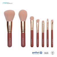 Quality OEM 7PCS Red Makeup Brush Gift Set For Eye Shadow for sale