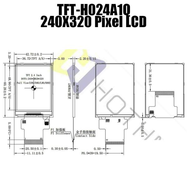 Quality 2.4 Inch High-Brightness TFT LCD | SPI Interface With ST7789V for sale