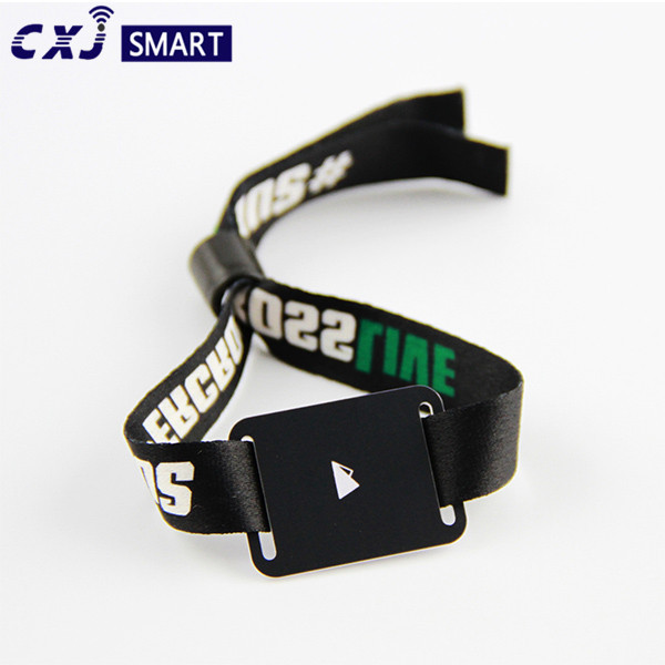 Quality Festival Fabric Woven RFID NFC Bracelet for sale
