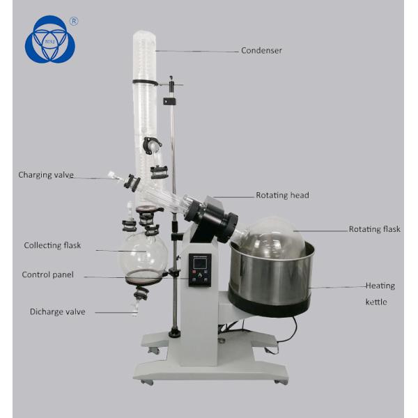 Quality Lab Chemical Rotary Vacuum Evaporator , Rotary Vacuum Distiller With Water Bath for sale