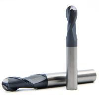 Quality Solid Carbide Ball Nose Milling Cutter / Ball End Cutter HRC 45 55 60 65 for sale