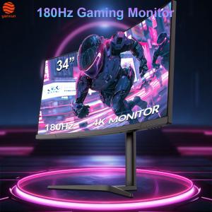 Quality OEM Split Screen 34 Inch Gaming Monitor Height Adjustable 1500R Curve Rate for sale