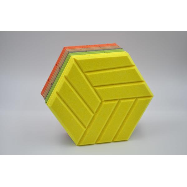 Quality Fireproof Suspended Hexagon Acoustic Panel Soundproof Panels For Office Hotel Apartment for sale