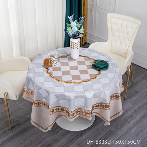 Quality Tablecover Tablecloth 12-Pack Polyester Elastic Edged Backed Fitted PVC Print for sale