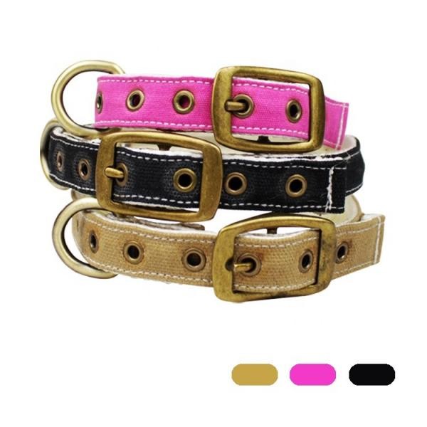 Quality Adjustable Dog Collars And Leashes Waterproof Canvas / Cotton Material for sale