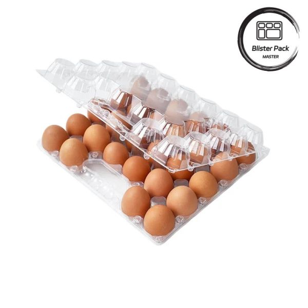 Quality 28 Hole Thermoformed Custom Clear PET Plastic Transparent Egg Blister Tray For Chicken Eggs for sale
