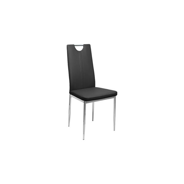 Quality 0.25m³ 60KGS Modern Dining Chair With Chrome Metal Leg for sale