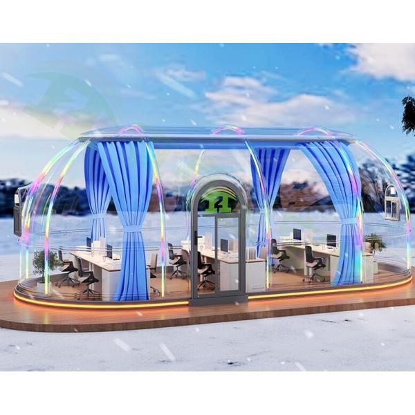 Quality Hotel Dome Tent Modular Homes Prefab Sunscreen Double Bubble Polycarbonate Dome Tent for sale