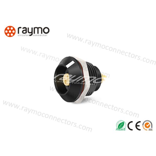 Quality Waterproof IP68 Plastic Push Pull Connectors Black chrome plated for sale
