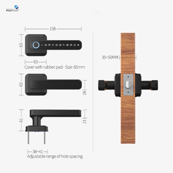 Quality Zinc Alloy Biometric Fingerprint Lock TTlock Wifi Smart Lock M1 for Enhanced for sale