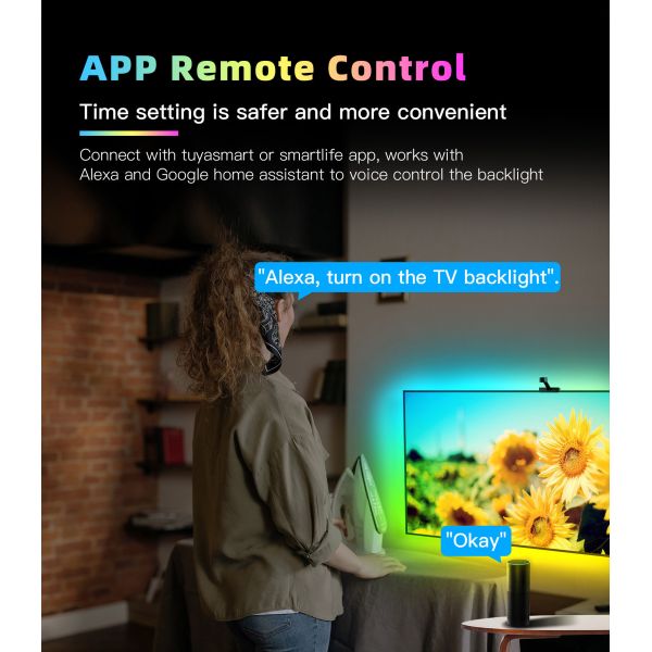 Quality LED 5050 Colour Changing Light Bar WiFi 2.4G Voice Control With Camera for sale