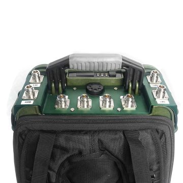 Quality 8 Channel 50W 1KM Man Pack Drone Signal Jammer Frequency Range 5.2G for sale