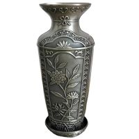 china Steel Flower Vase Aluminum Galvanized Metal Vase For Living Room