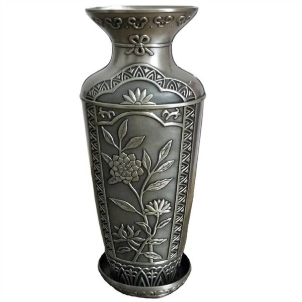Quality Steel Flower Vase Aluminum Galvanized Metal Vase For Living Room for sale