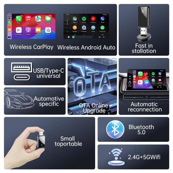 Quality Amazon Carplay Wireless Adapter for Factory Wired Carplay 2025 Upgrade Plug & for sale