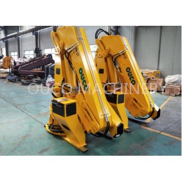 Quality Small Footprint Telescopic Boom Hydraulic Deck Crane 2.4T8M for sale