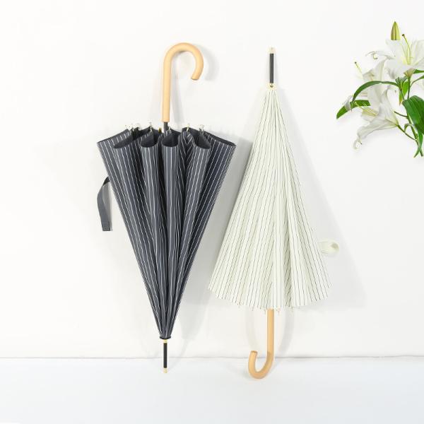 Quality 23inch*8k Adults Wooden Hook Umbrella with Simple Minimanist Design and for sale