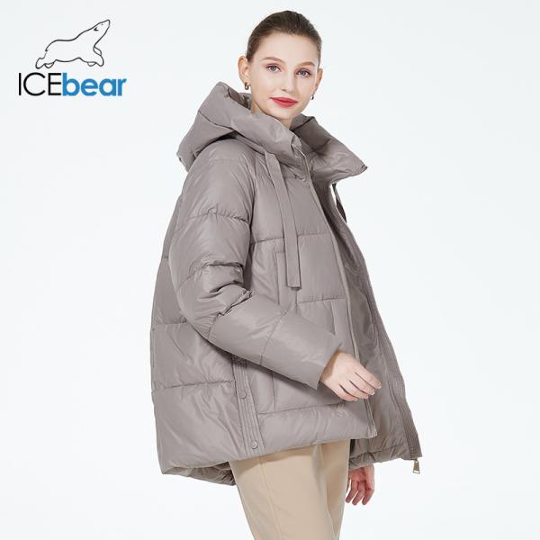 Quality Roomy Comfortable Woman Winter Coat Mid Aged Down Jacket With Dark Zipper Pockets for sale
