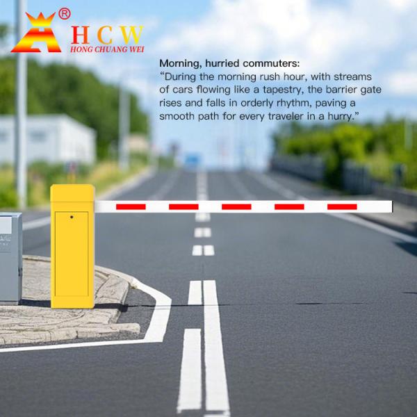 Quality HCW Straight Pole Boom Barrier Gate AC110-240v Anti-corrosion Electric Boom Barrier for sale