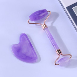 Quality Rose Quartz Crystal Face Jade Roller Anti Aging Logo Customized for sale