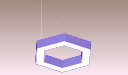 Quality SMD5630 Hexagon Led Pendant Light HR600X75mm Hex Pendant Light for sale
