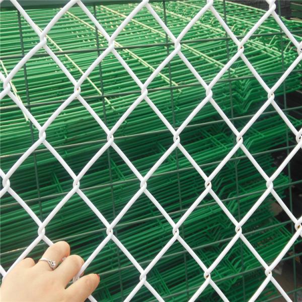 Quality PVC Coated Chain Link Mesh Fence Rust Resistant Zinc Coating For Garden Security Square Hole Shape for sale
