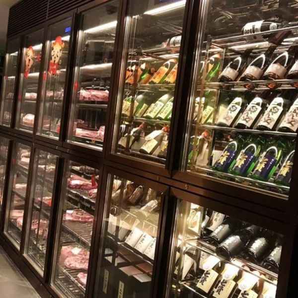 Quality Bar Counter LED Metal Wine Cabinet For Restaurant And Cellar Storage for sale