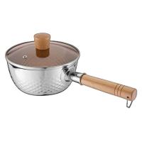 China 304 Small Stainless Steel Saucepan Heat Dissipation Flat Base factory