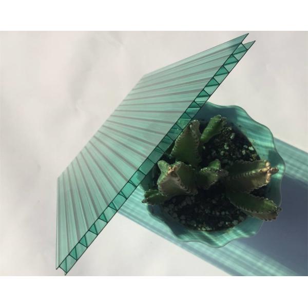 Quality Grass Green Polycarbonate Roofing Sheets 2 Layer Flexibility Design for sale
