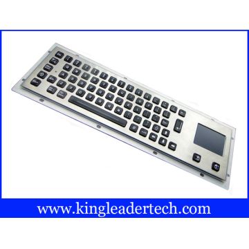 Quality Waterproof Illuminated Metal Keyboard With Touchpad And 64 Led Backlit Keys for sale